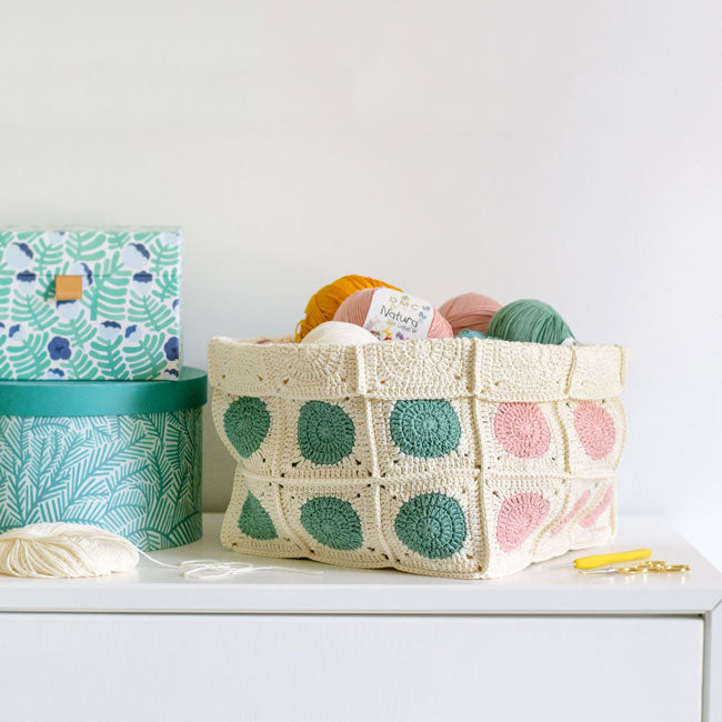Dotty, crochet basket | FREE PDF Crochet Pattern – AiraliDesign
